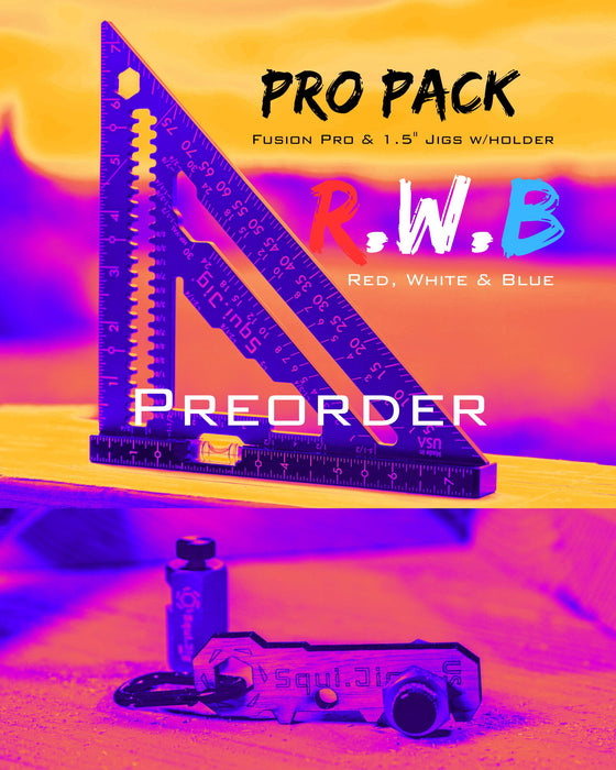 Limited Edition RWB - Fusion 7.5 inch Pro Rafter Square — SquiJig